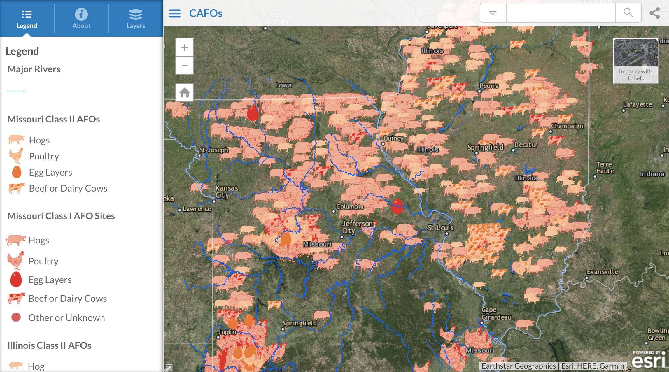 Interactive CAFO Map and Story Map - Missouri Coalition for the Environment